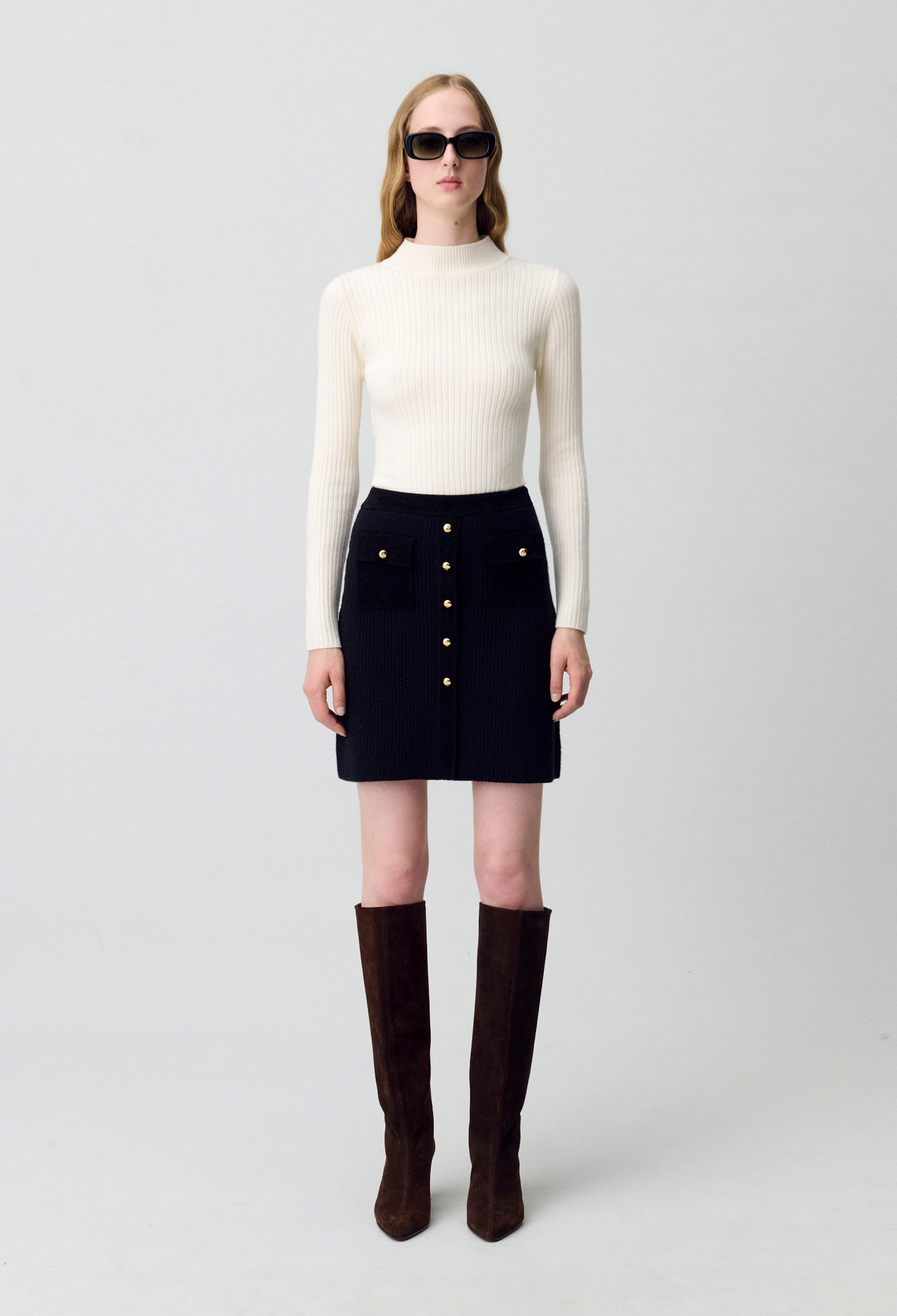 Jupe courte maille pour femme | Claudie Pierlot